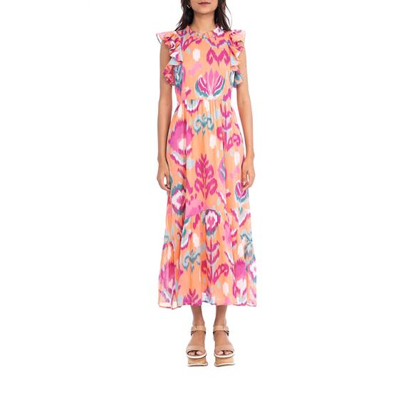 Banjanan | Dresses | New Banjanan Hannah Dress In Ikat Floral Spice ...